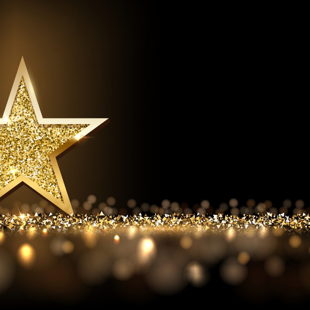 Golden,Sparkling,Star,Isolated,On,Dark,Luxury,Horizontal,Background.,Vector - Cumbria ...