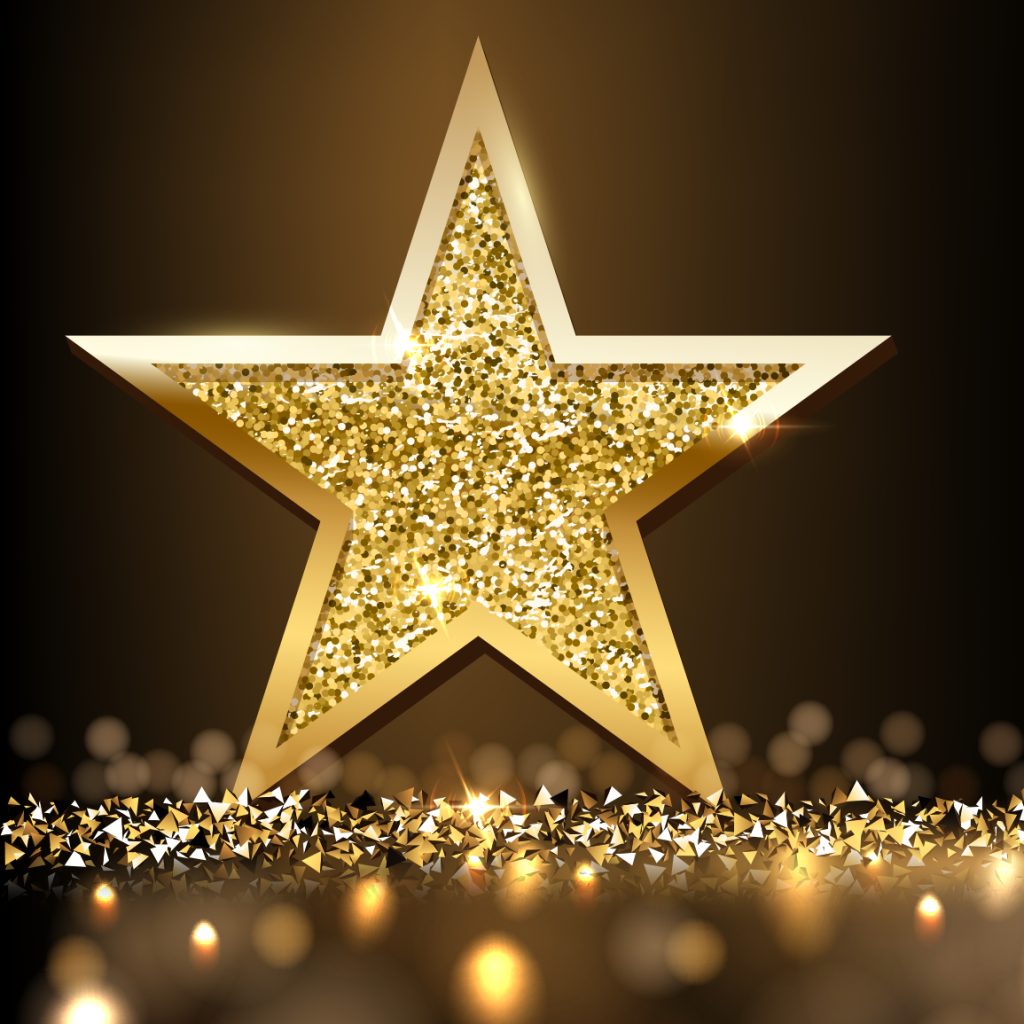 Golden,Sparkling,Star,Isolated,On,Dark,Luxury,Horizontal,Background.,Vector - Cumbria ...